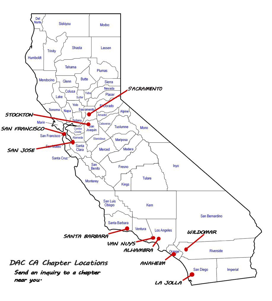 California State Sociey DAC - California Map